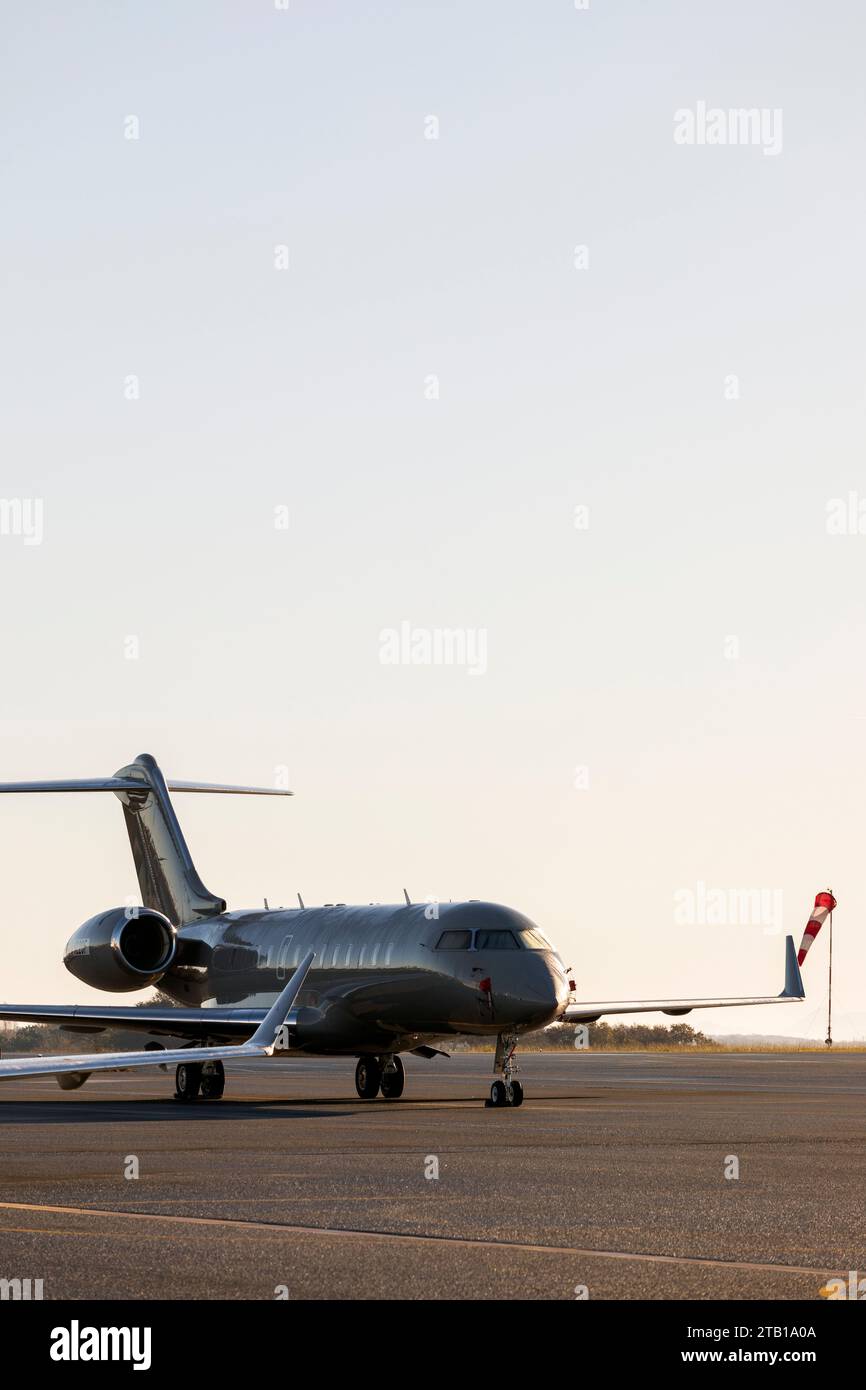 Bombardier Global Express at Biarritz Airport, France Stock Photo - Alamy