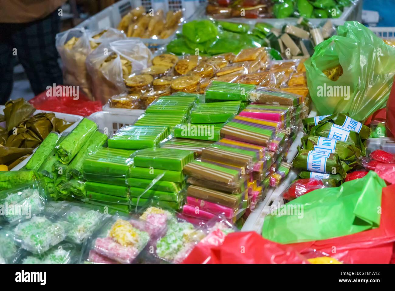 Many varieties of traditional snacks sold in the Marketplace in dawn ...