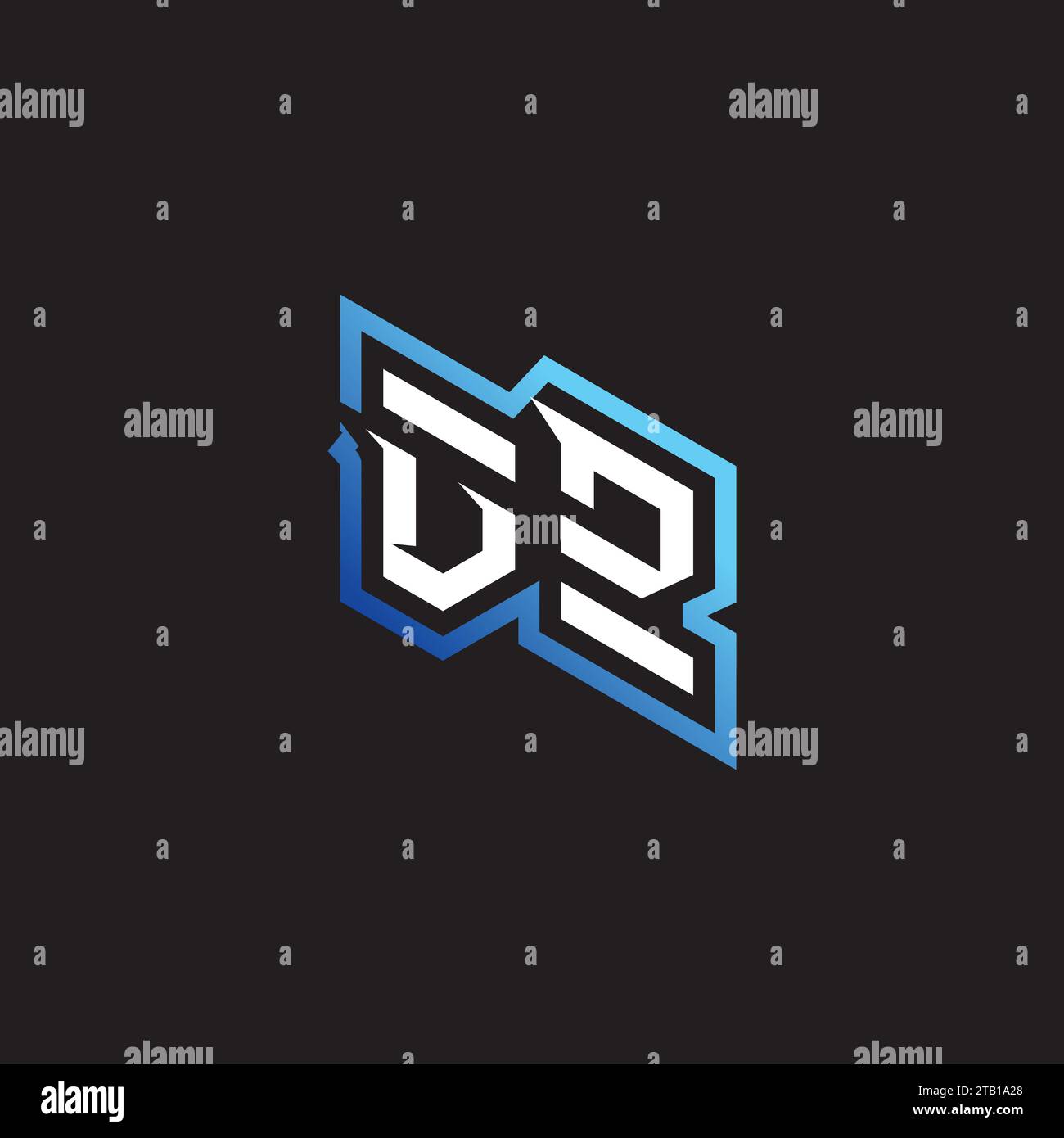 VD initial gaming team, youtube, twitch and clipart stock illustration ...