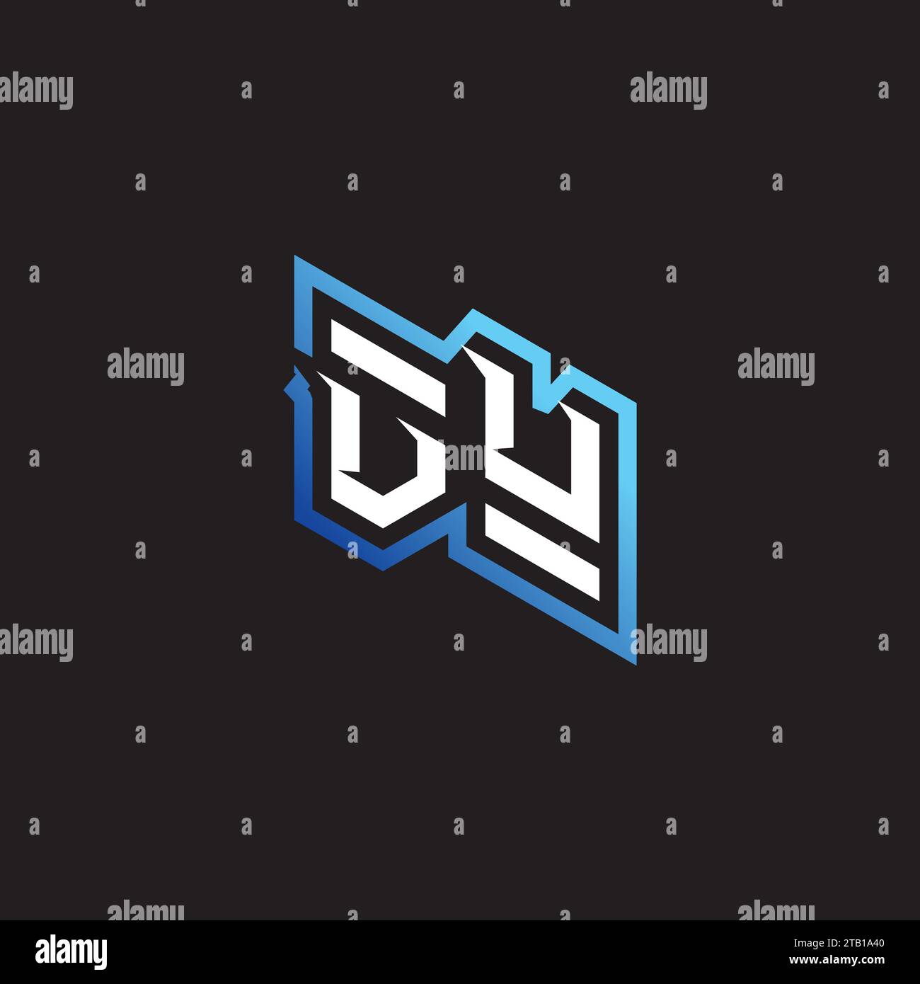 VU initial gaming team, youtube, twitch and clipart stock illustration ...