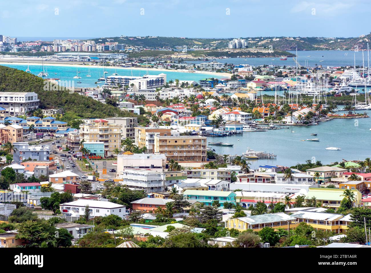Simpson Bay from Cass Bay lookout, St Maarten, Saint Martin, Lesser ... Simpson Bay from Cass Bay lookout, St Maarten, Saint Martin, Lesser ...