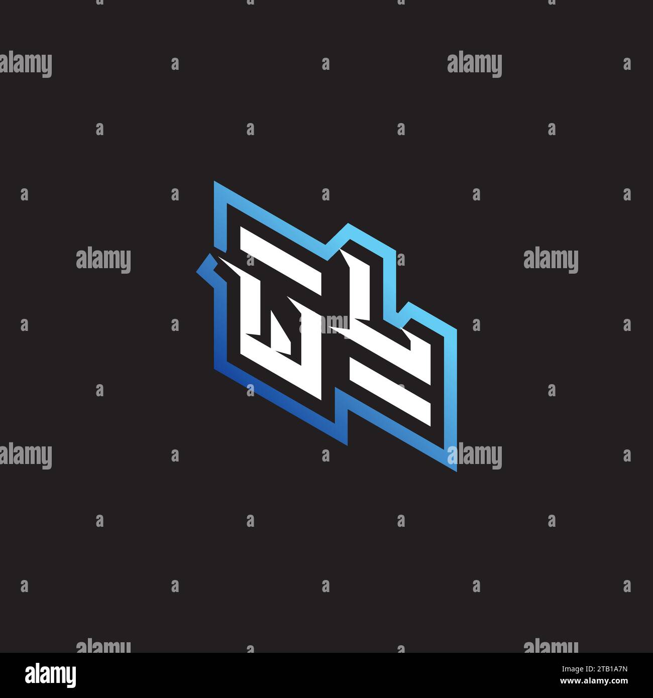 WL initial gaming team, youtube, twitch and clipart stock illustration ...