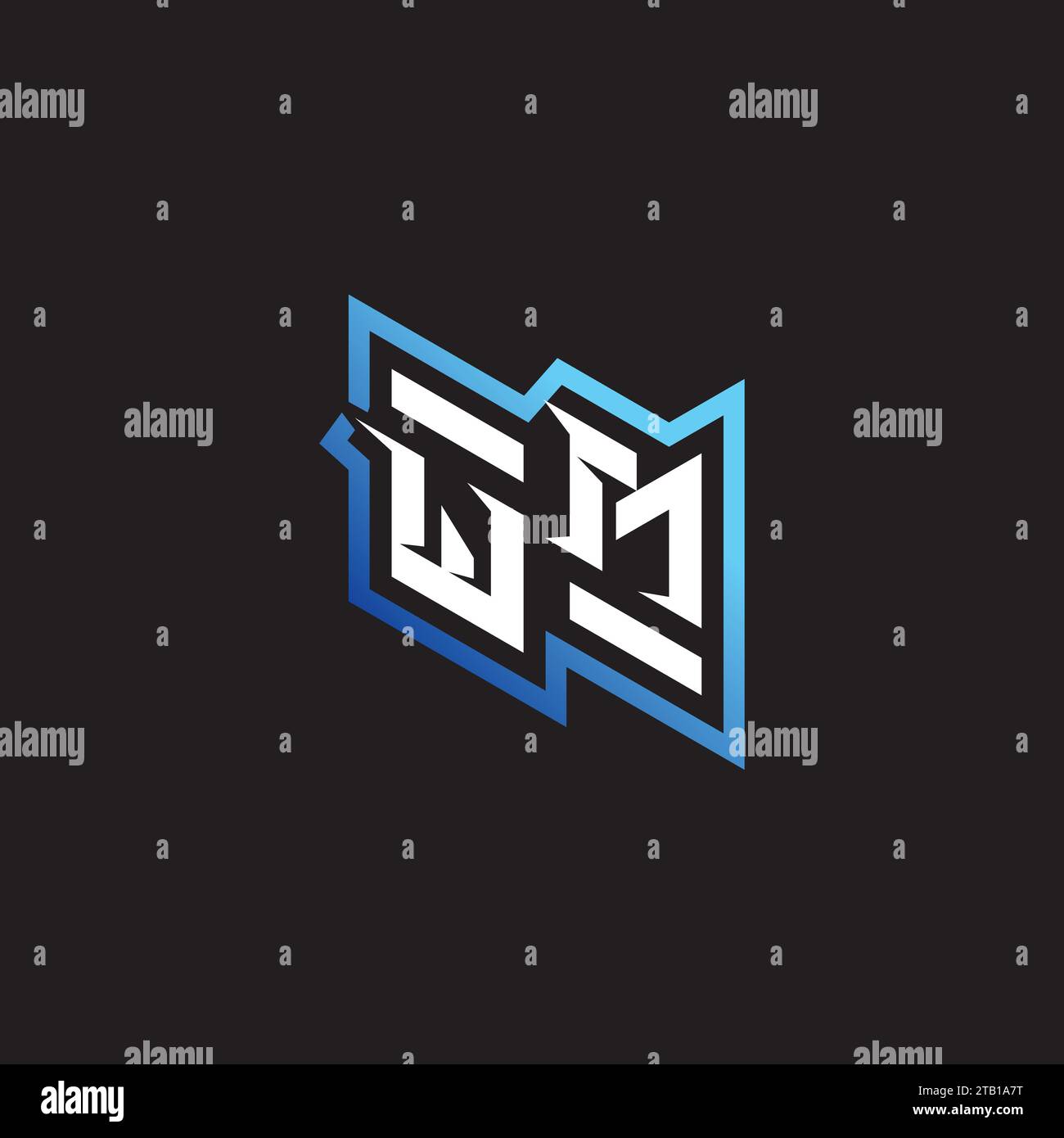WM initial gaming team, youtube, twitch and clipart stock illustration ...