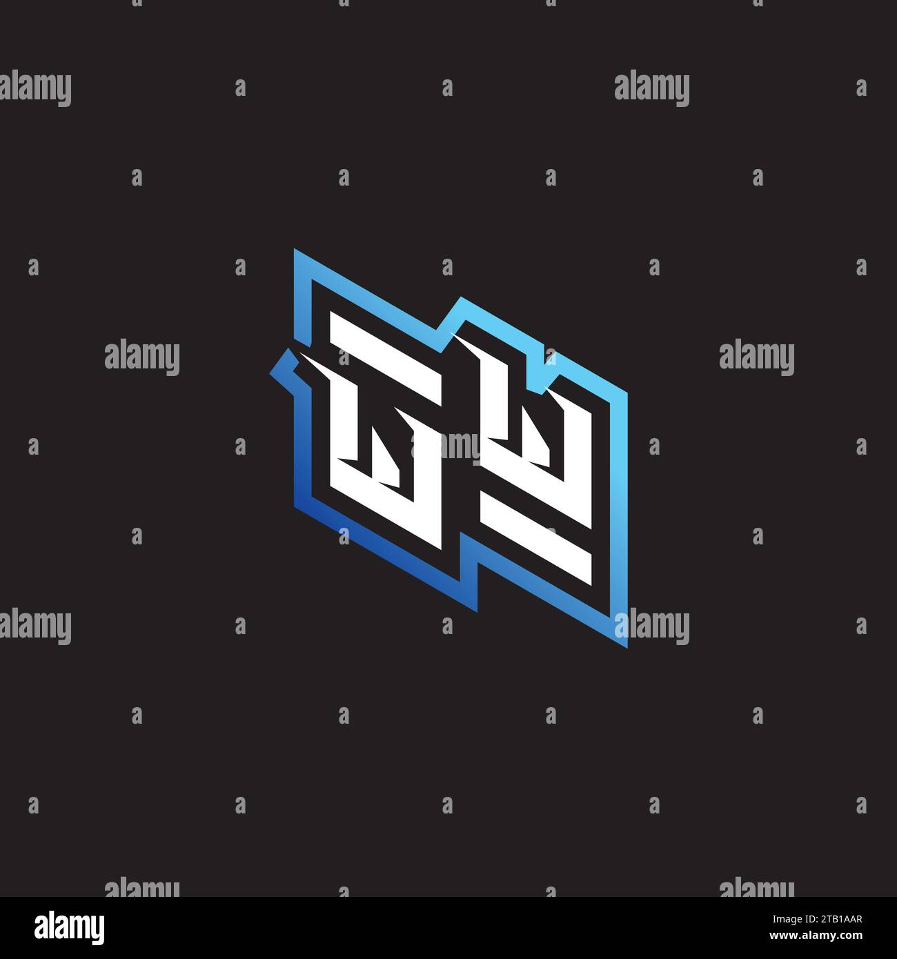 WW initial gaming team, youtube, twitch and clipart stock illustration ...