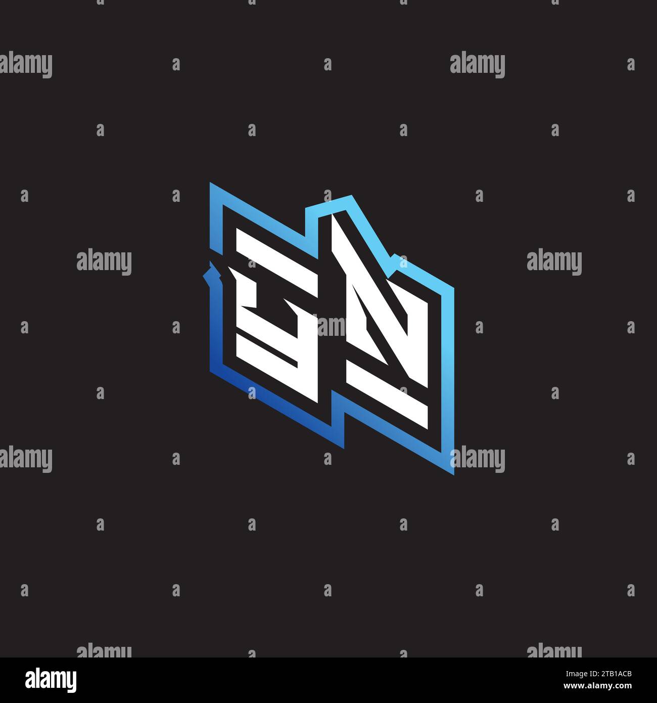 YN initial gaming team, youtube, twitch and clipart stock illustration ...