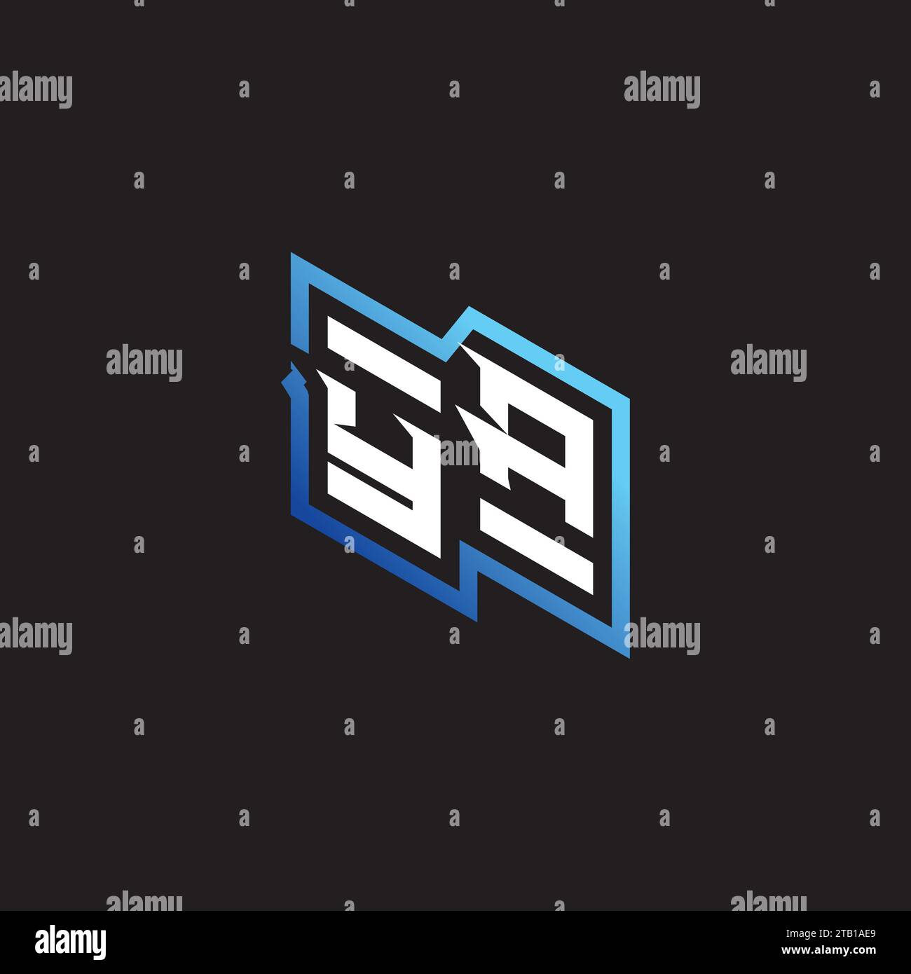 YA initial gaming team, youtube, twitch and clipart stock illustration ...