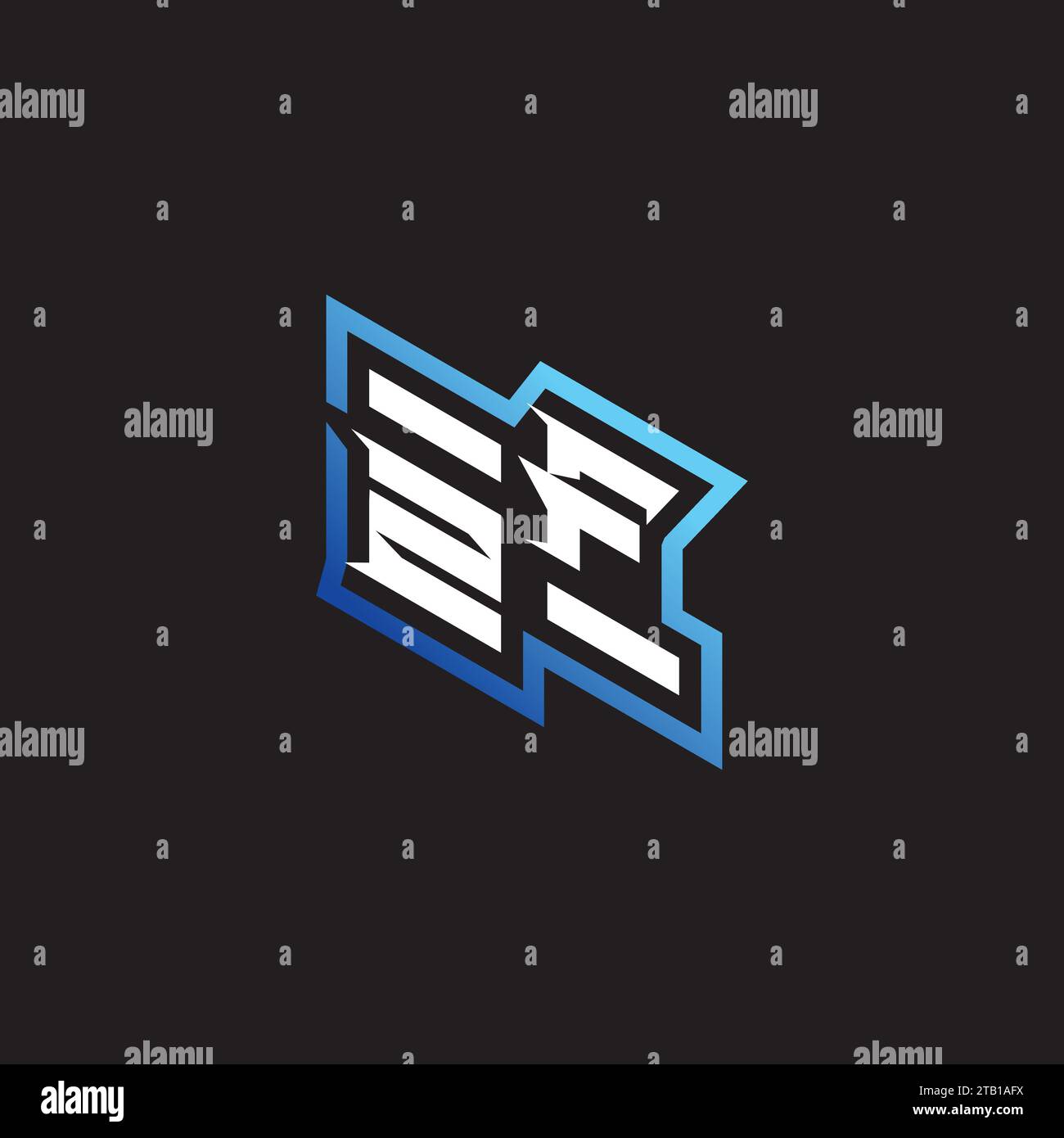 ZF initial gaming team, youtube, twitch and clipart stock illustration ...