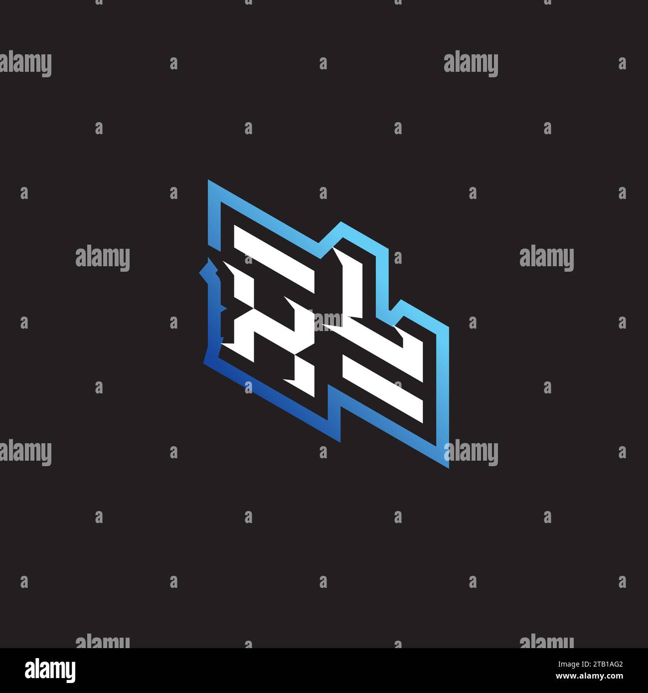 XL initial gaming team, youtube, twitch and clipart stock illustration ...