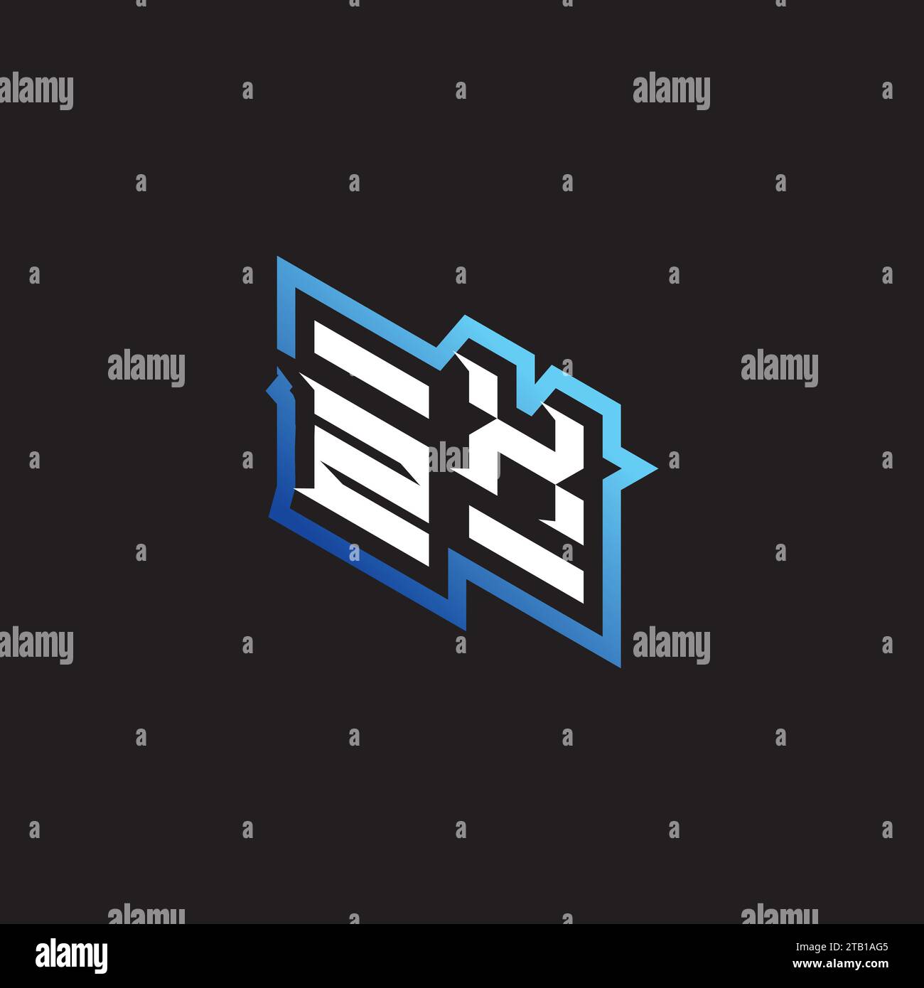 ZX initial gaming team, youtube, twitch and clipart stock illustration ...