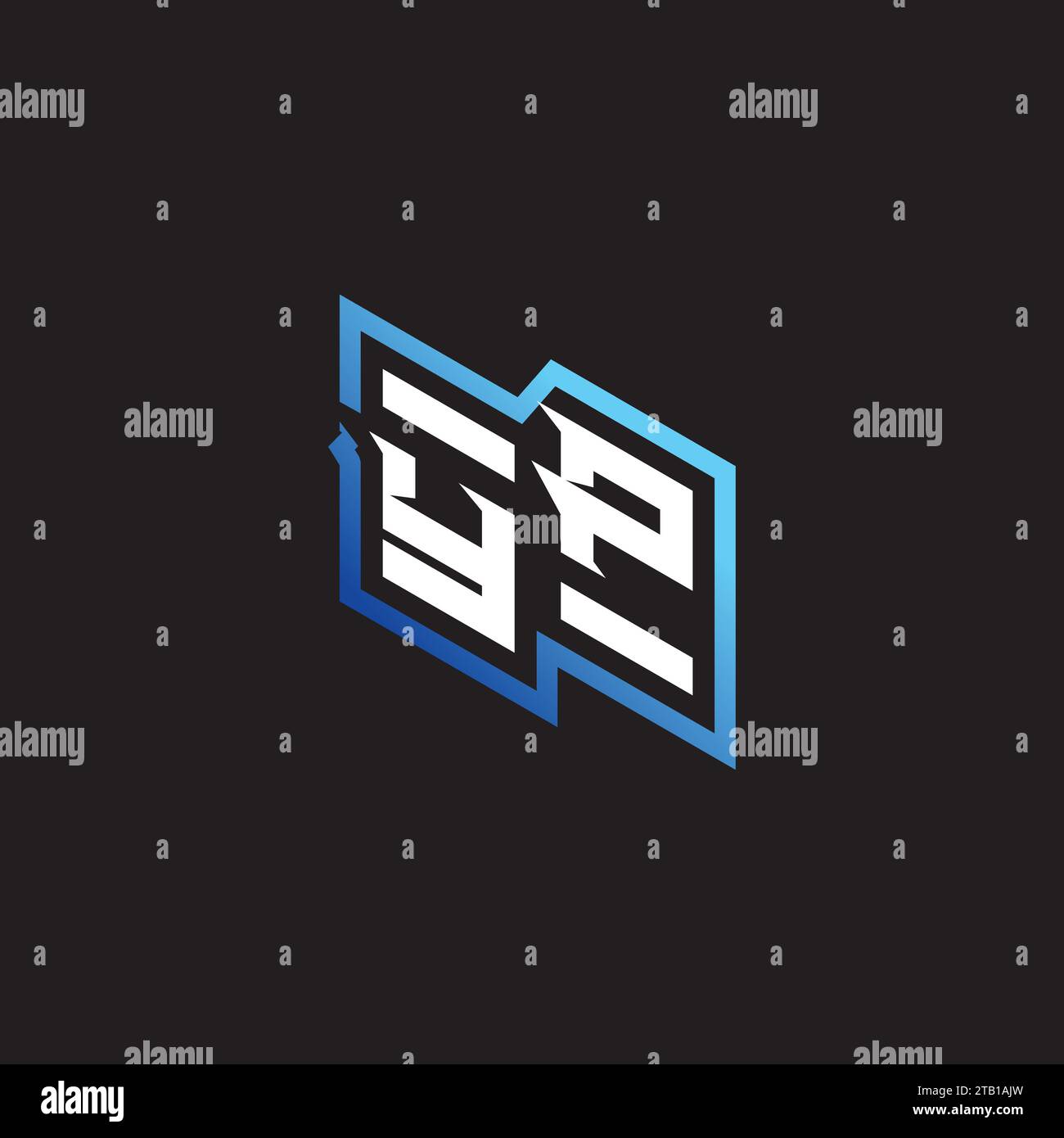 YP initial gaming team, youtube, twitch and clipart stock illustration ...