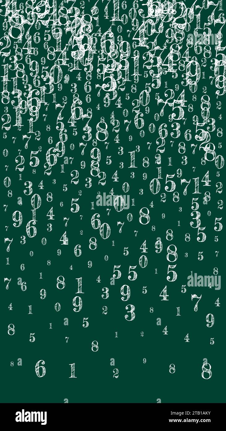 Falling numbers. Math study concept with flying digits. Back to school ...