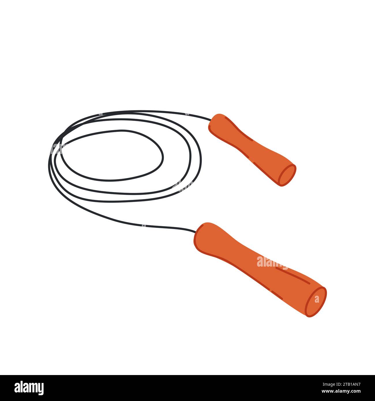 Jump rope vector illustration. Crossfit objects set. Gym equipment flat ...