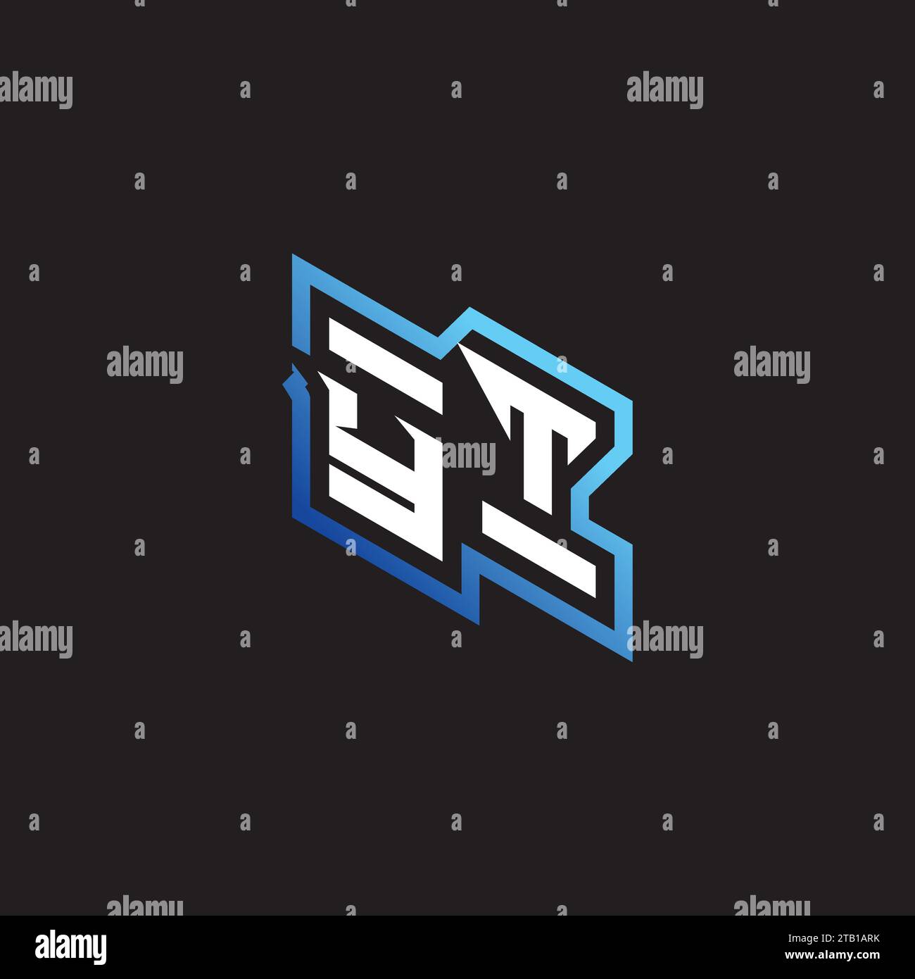YT initial gaming team, youtube, twitch and clipart stock illustration ...