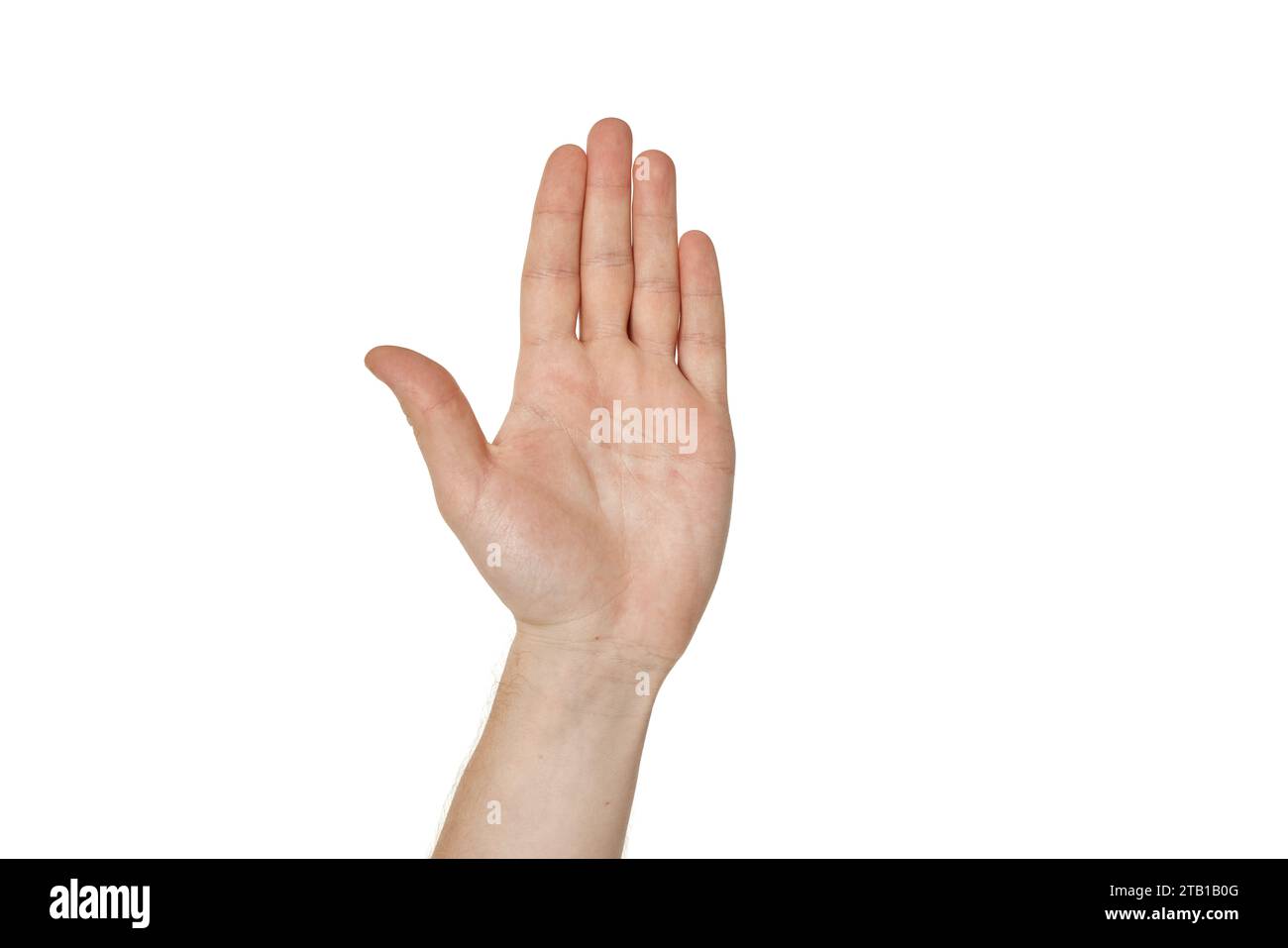 Raised open black hand Cut Out Stock Images & Pictures - Alamy