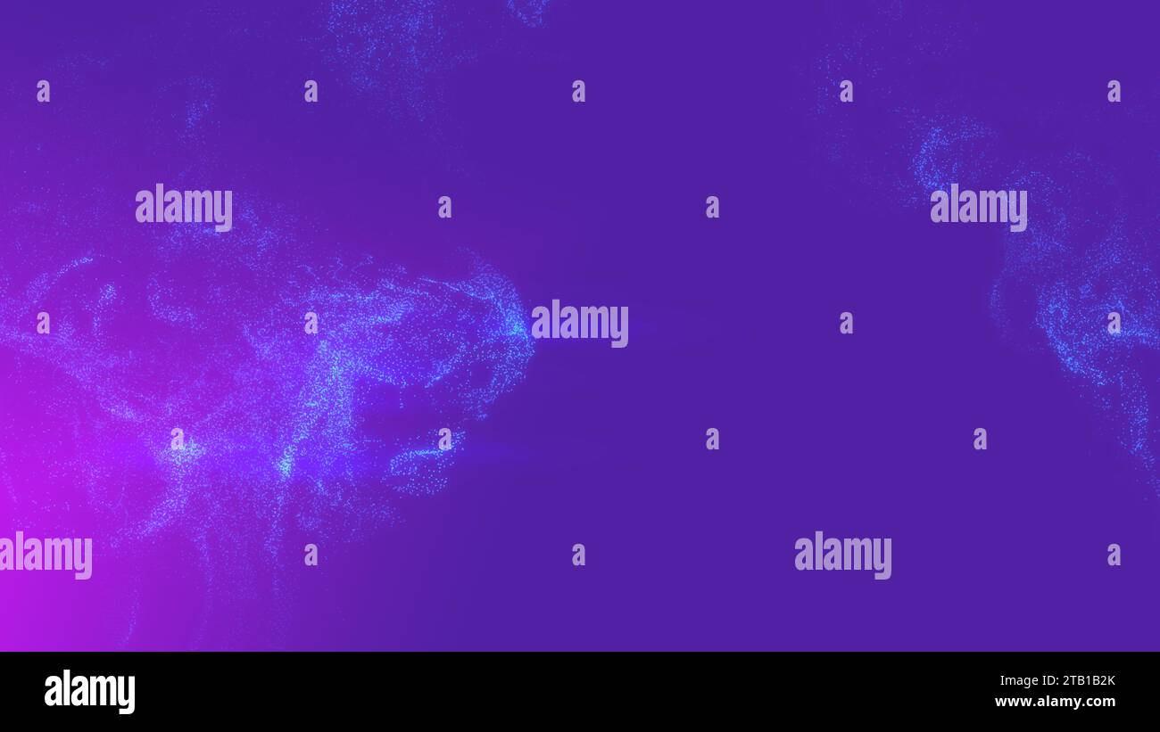 Abstract and technological purple background. particle illustration. 3D ...