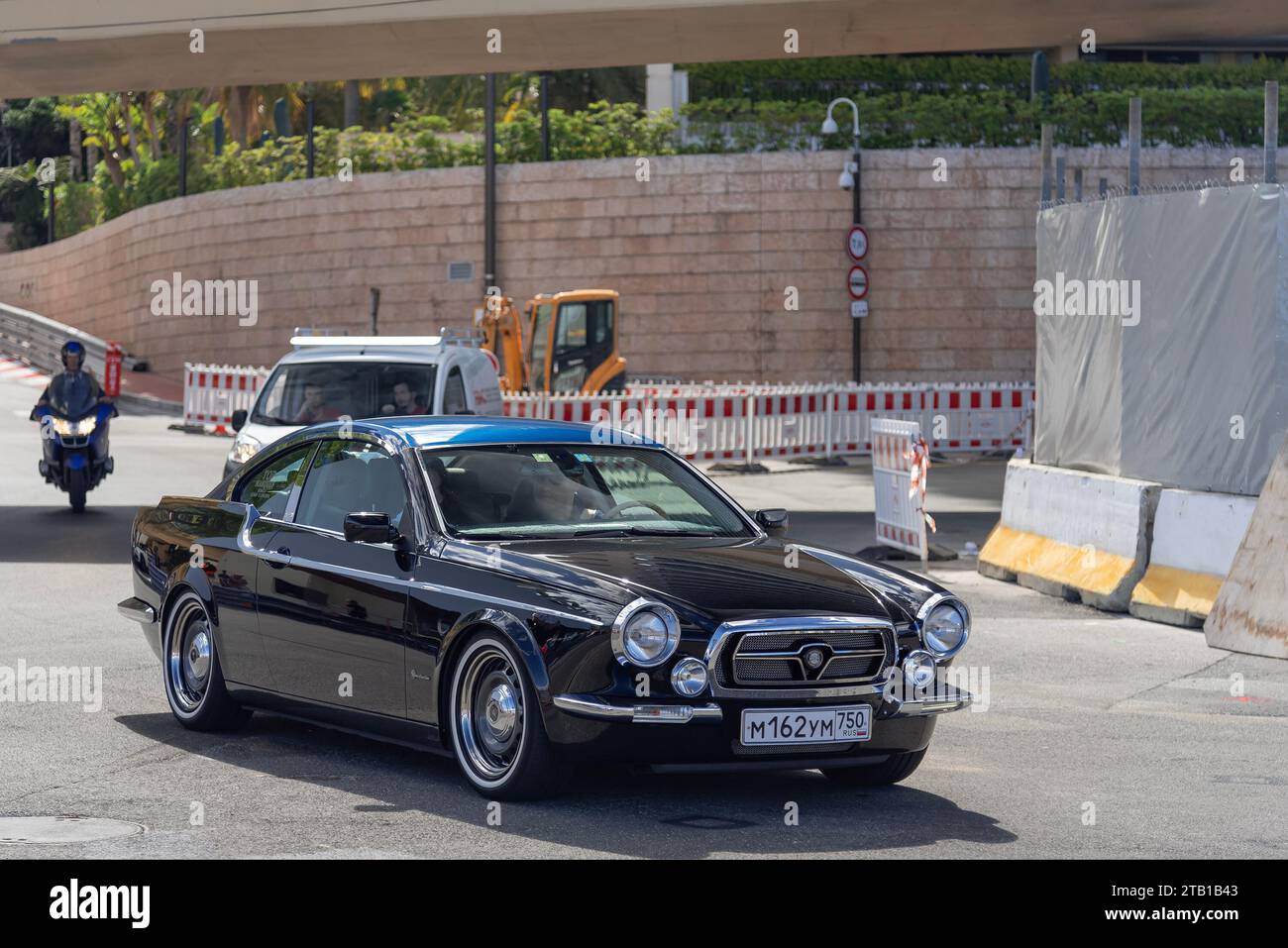 Monaco, Monaco - Black Bilenkin Vintage driving on the road Stock Photo ...