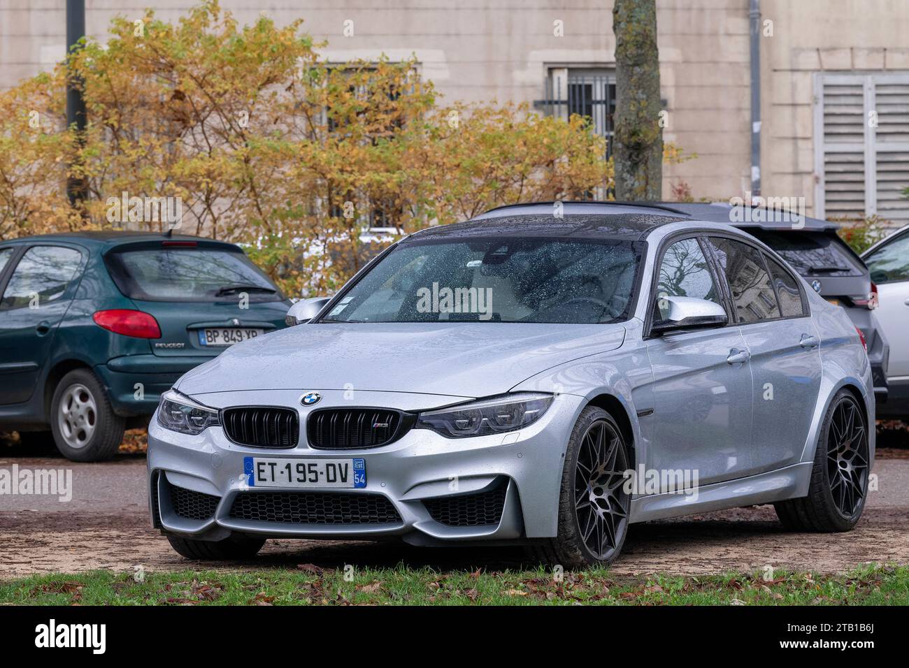 Nancy, France - Blue BMW M3 F80 parked on the street Stock Photo - Alamy