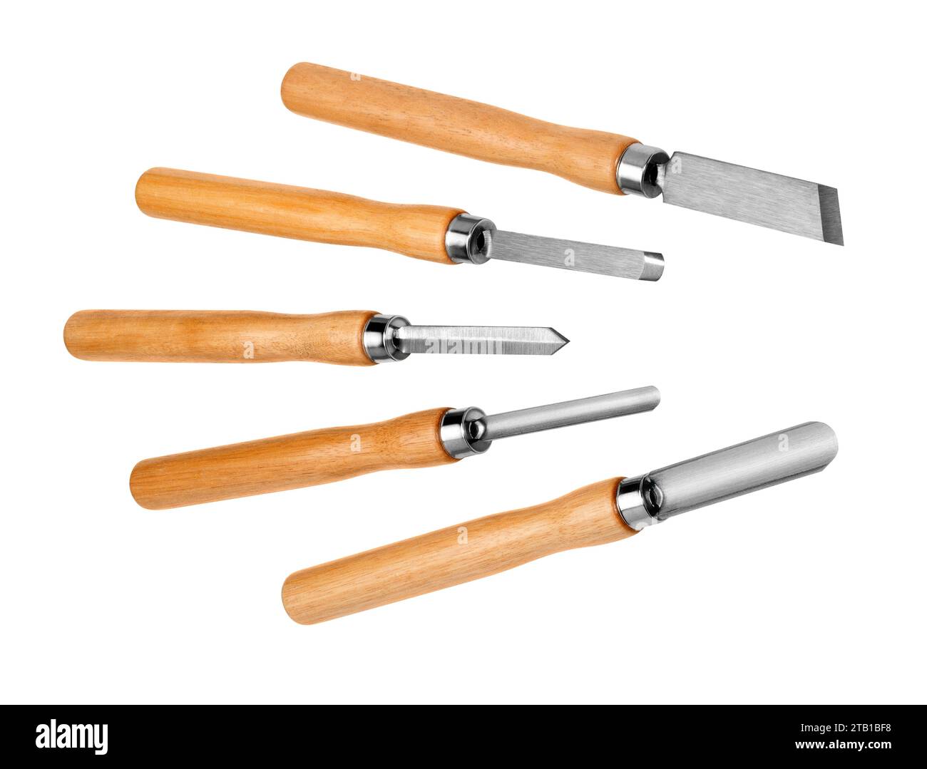 Set of carving tools isolated in white back Stock Photo - Alamy