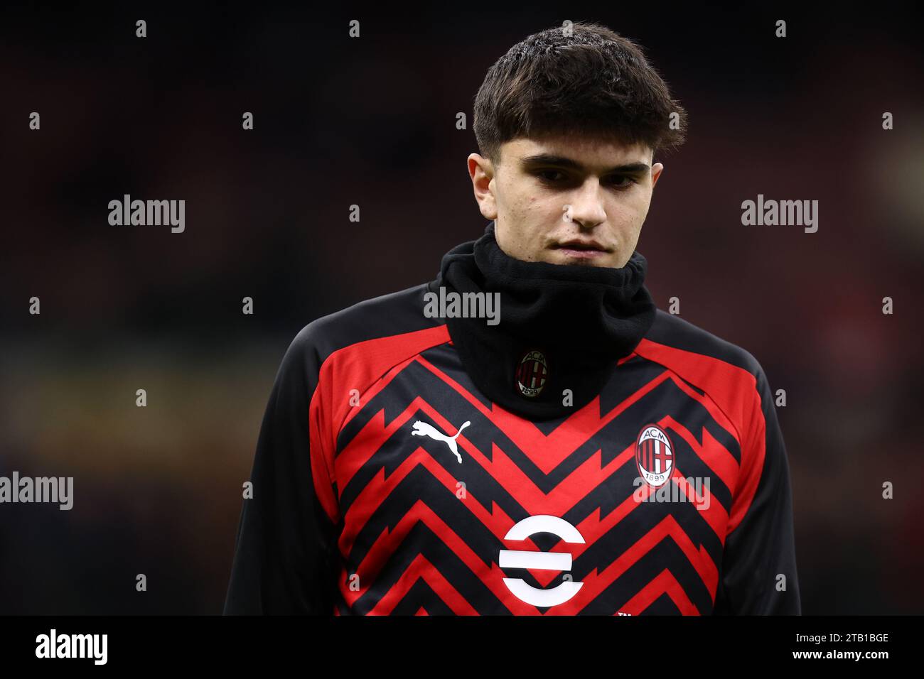 Davide Bartesaghi of Ac Milan during warm up before the Serie A match ...