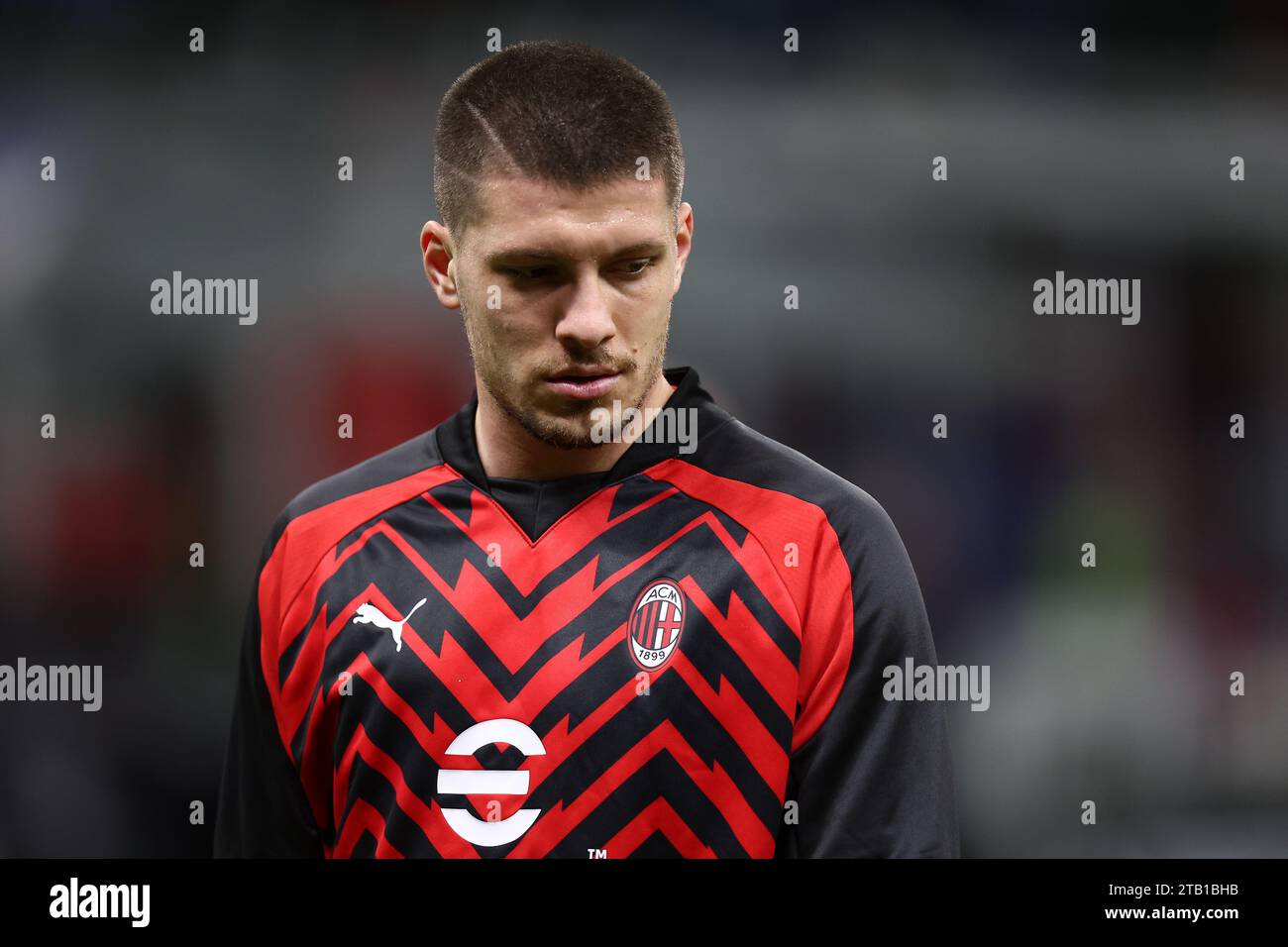 Luka Jovic of Ac Milan during warm up before the Serie A match beetween ...