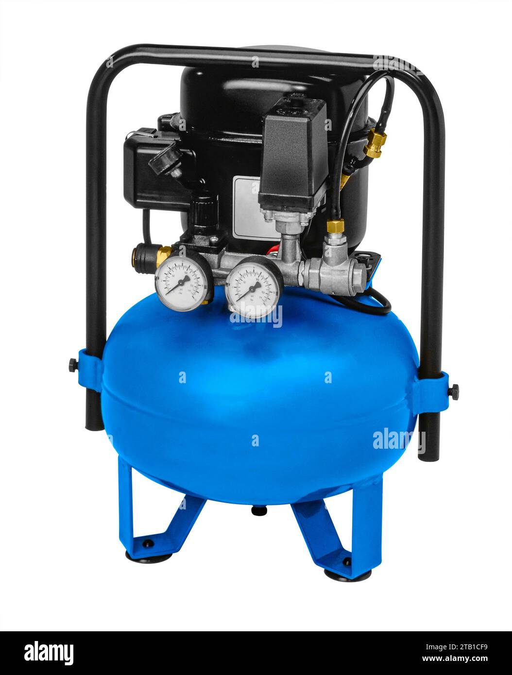 Air compressor isolated on white background Stock Photo - Alamy