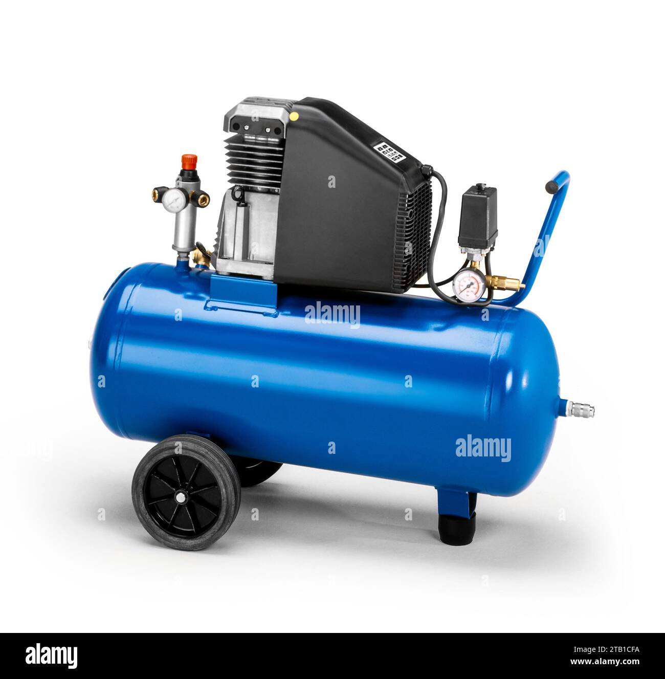 Air compressor isolated on white background with shadow Stock Photo - Alamy