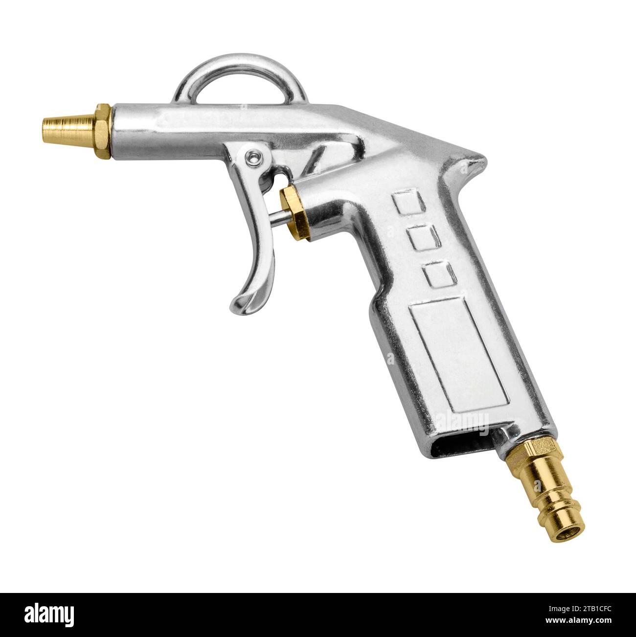 Metallic spray gun isolated in white back Stock Photo - Alamy