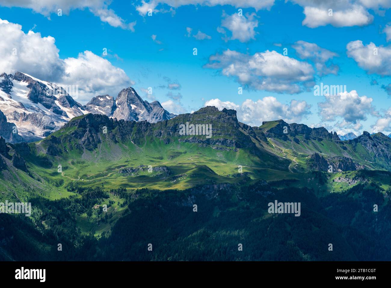 Padon mountain ridge and part of Marmolada mountain group with highest ...