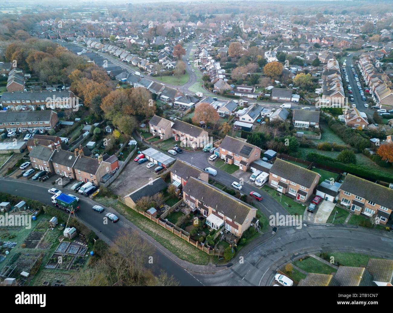 aerial view of hailsham town east sussex Stock Photo - Alamy