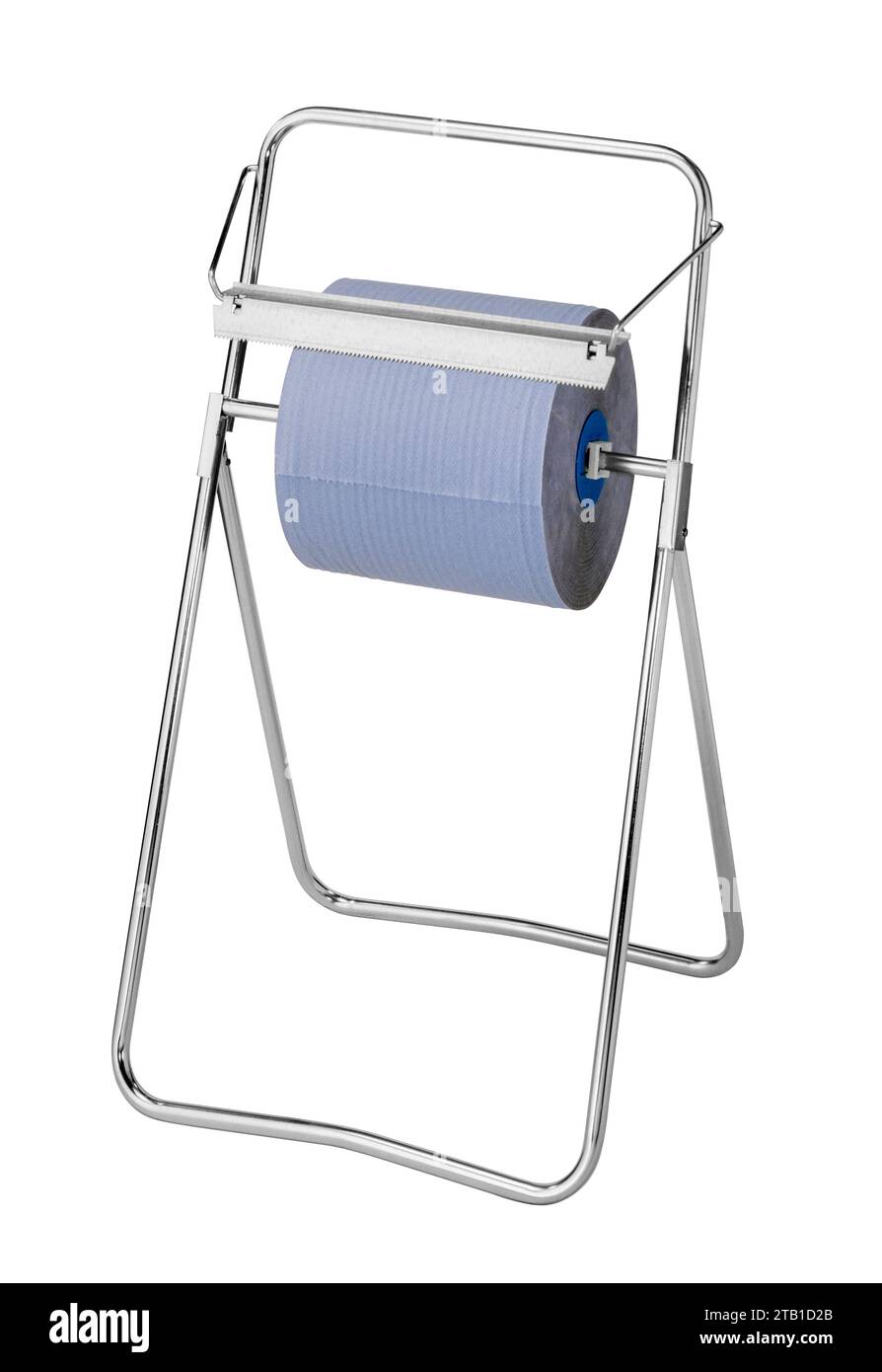 Cleaning roll on metallic floor stand isolated in white back Stock ...