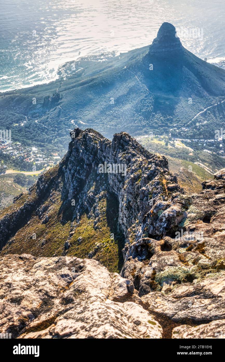 lion head mountain range vertical landscape , cape town. western cape ...