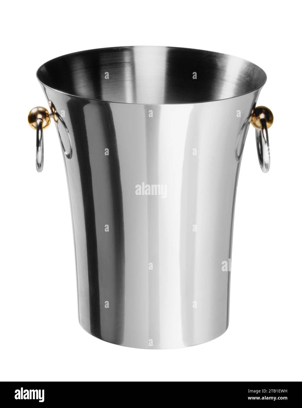 Metallic reflective bottle cooler isolated in white back Stock Photo ...