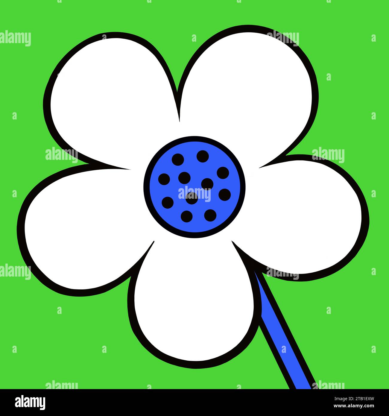 Bold modern floral design. This flower illustration has been created in ...