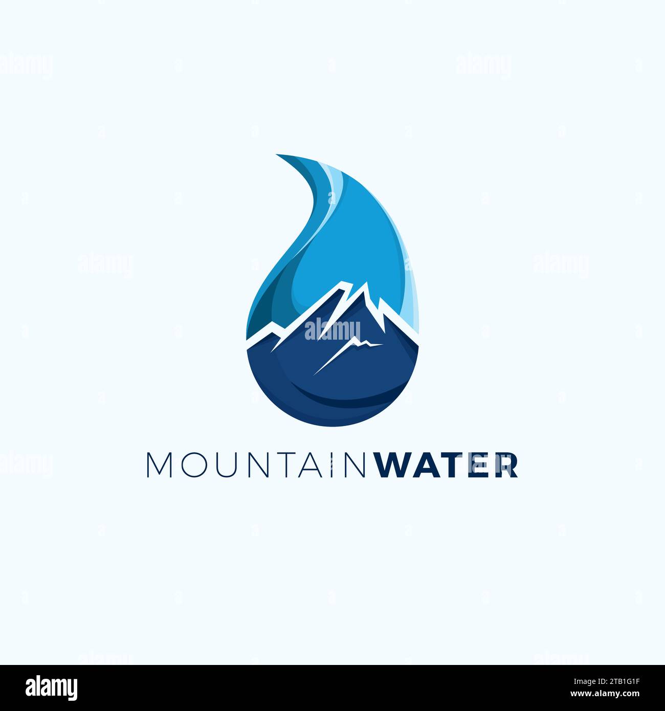 Mountain Water logo. Mountain vector Illustration Stock Vector Image ...