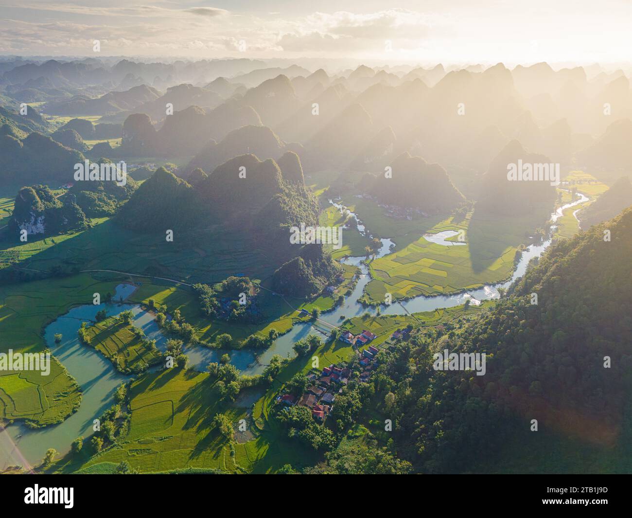 Aerial landscape in Phong Nam valley, an extreme scenery landscape at ...