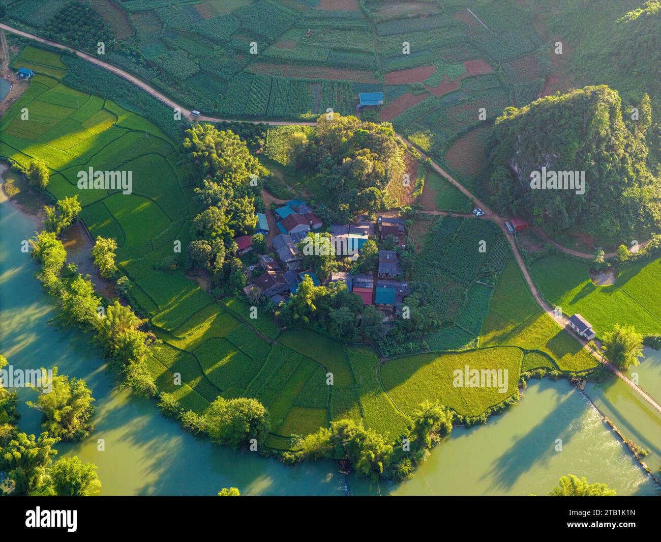 Aerial landscape in Phong Nam valley, an extreme scenery landscape at ...