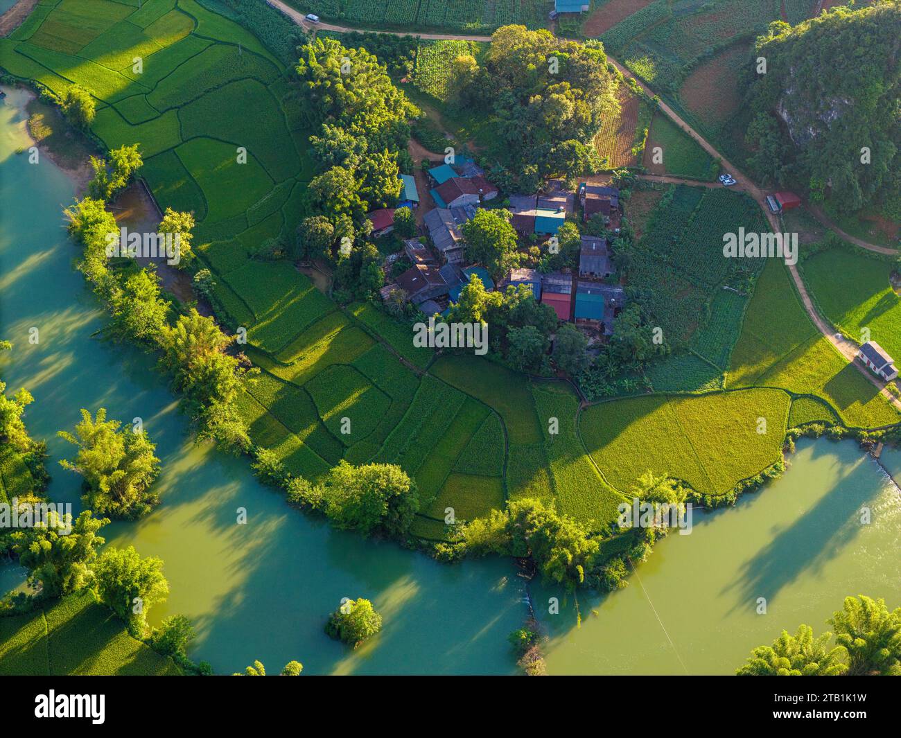 Aerial landscape in Phong Nam valley, an extreme scenery landscape at ...