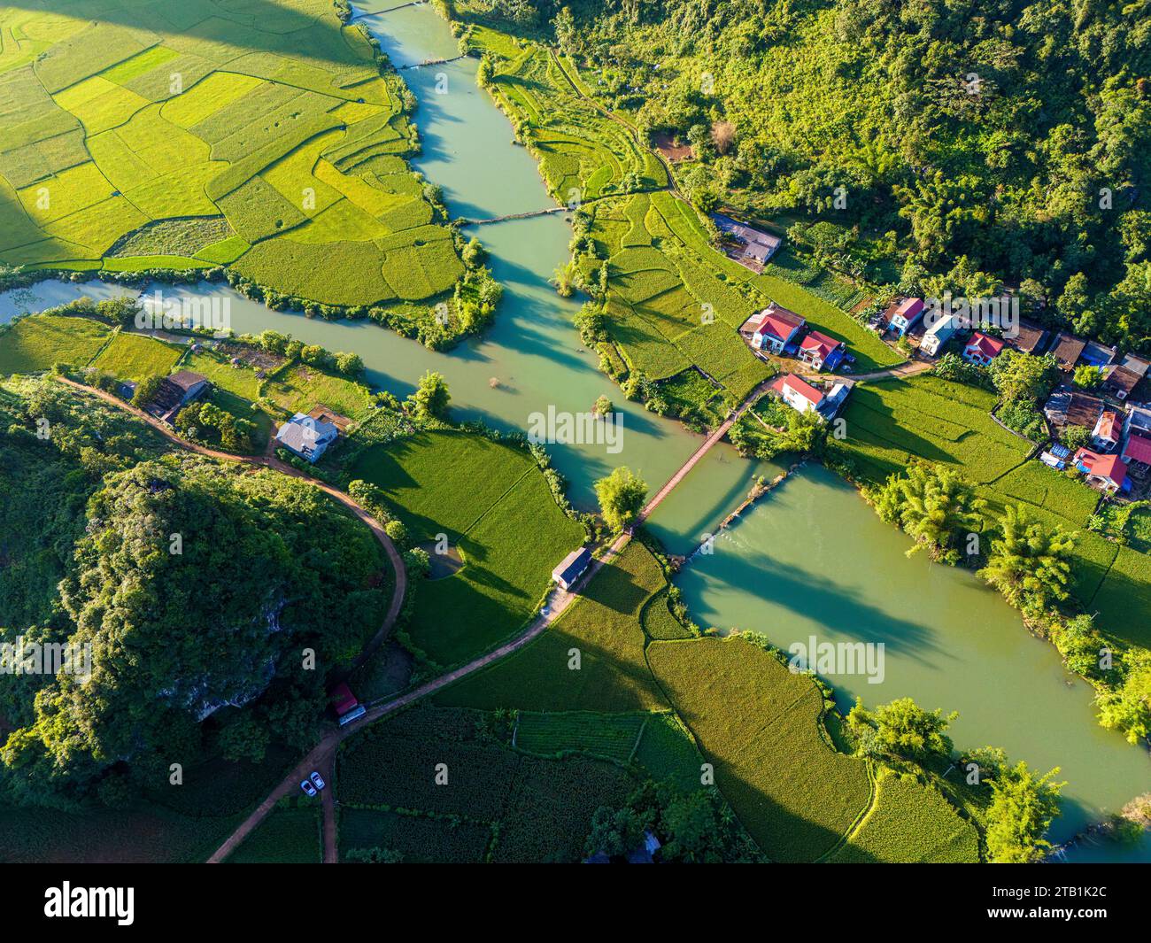 Aerial landscape in Phong Nam valley, an extreme scenery landscape at ...