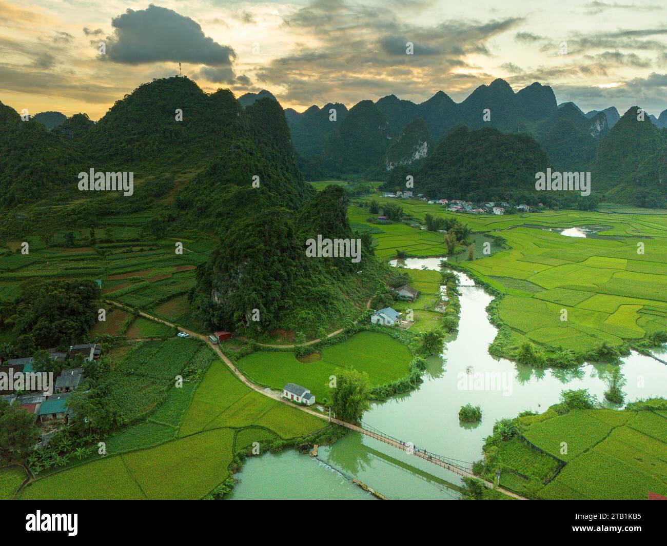 Aerial landscape in Phong Nam valley, an extreme scenery landscape at ...
