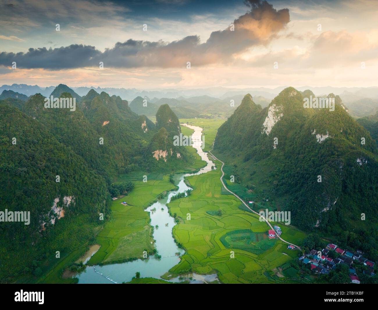 Aerial landscape in Phong Nam valley, an extreme scenery landscape at ...