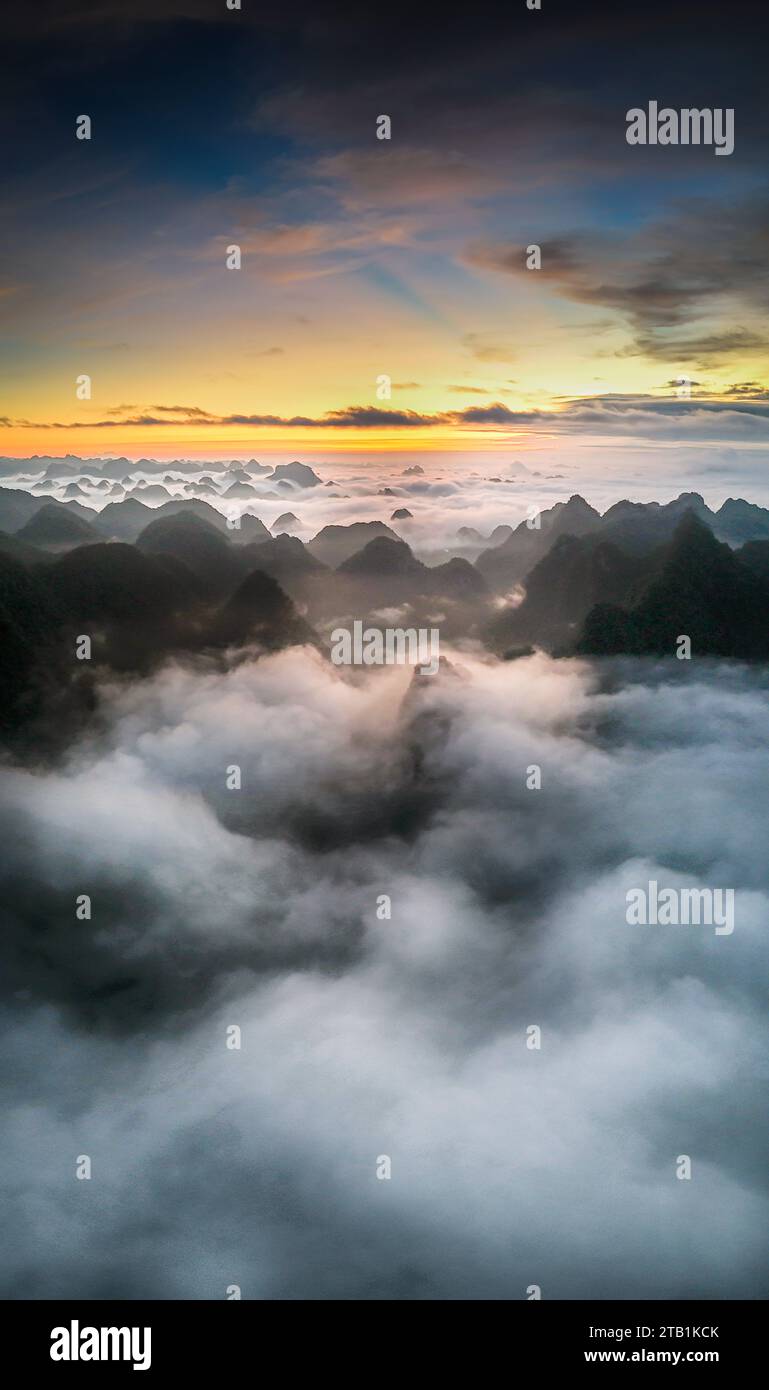Aerial landscape in Phong Nam valley, an extreme scenery landscape at ...