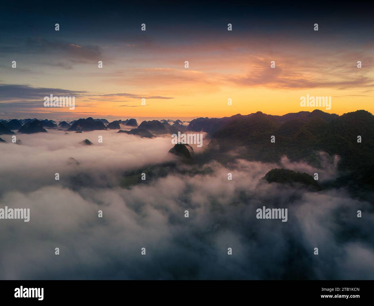 Aerial landscape in Phong Nam valley, an extreme scenery landscape at ...