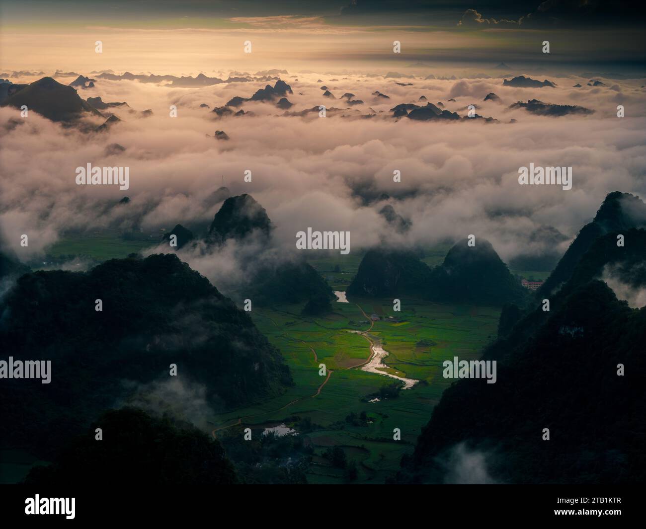Aerial landscape in Phong Nam valley, an extreme scenery landscape at ...