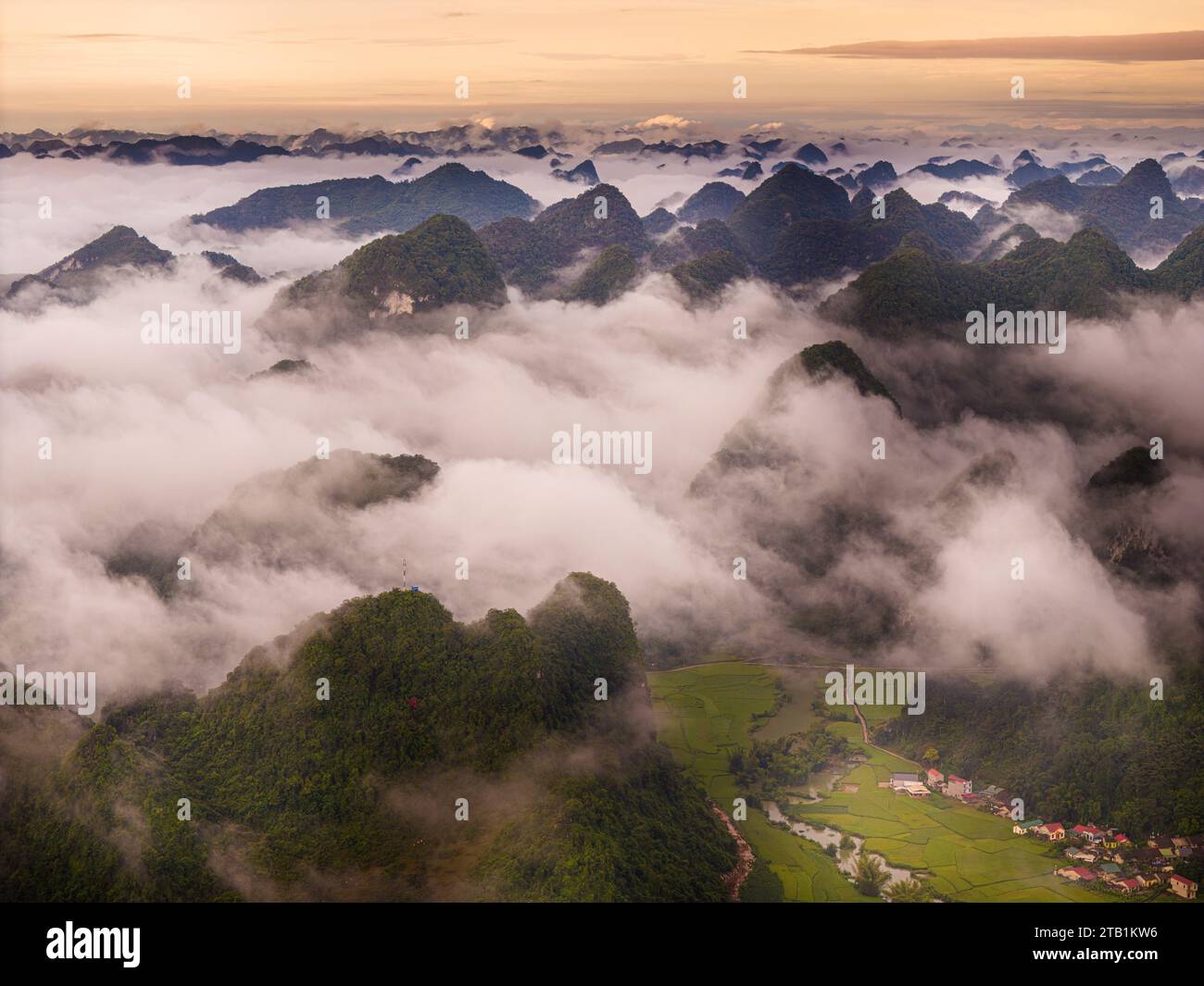 Aerial landscape in Phong Nam valley, an extreme scenery landscape at ...