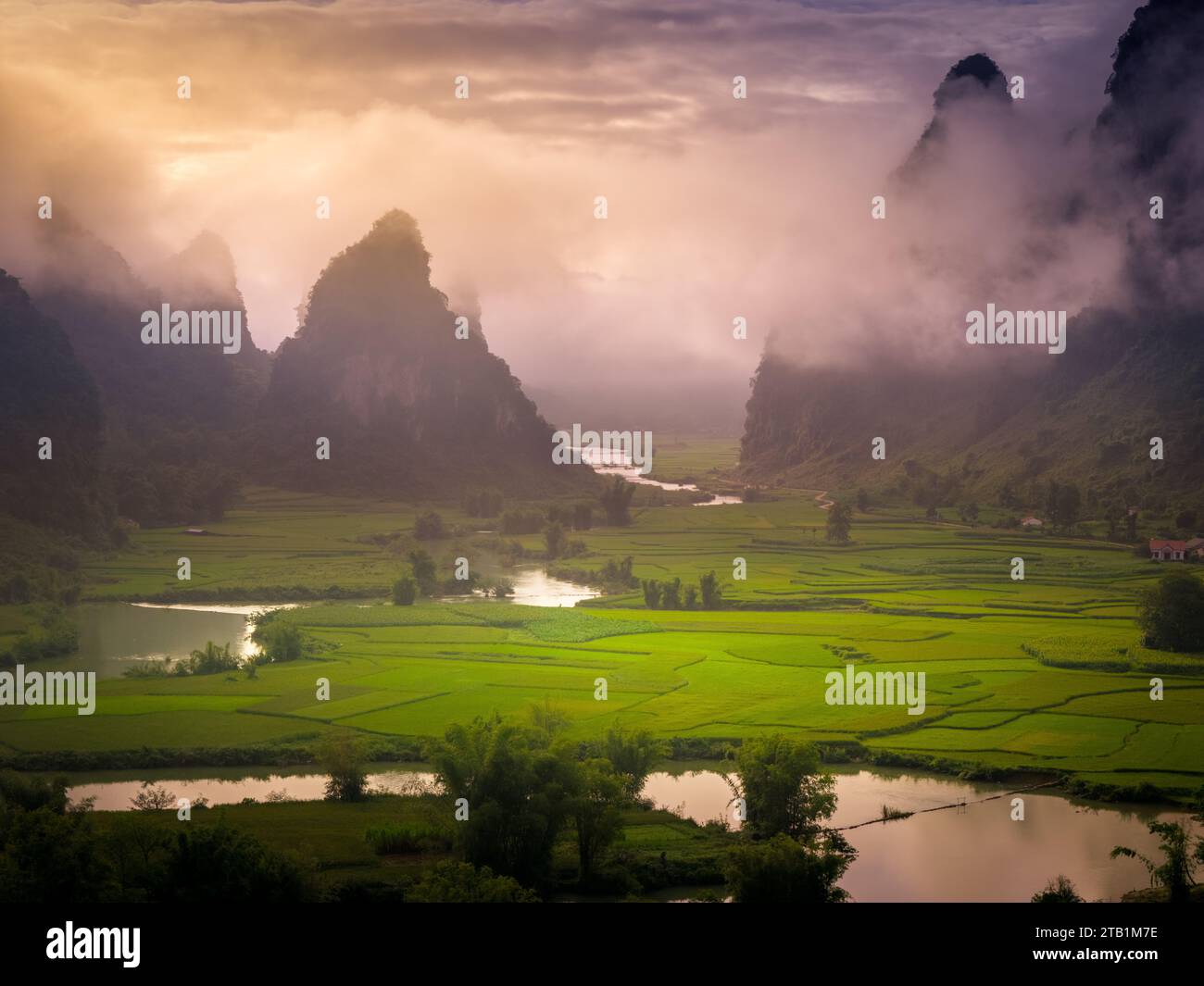 Aerial landscape in Phong Nam valley, an extreme scenery landscape at ...