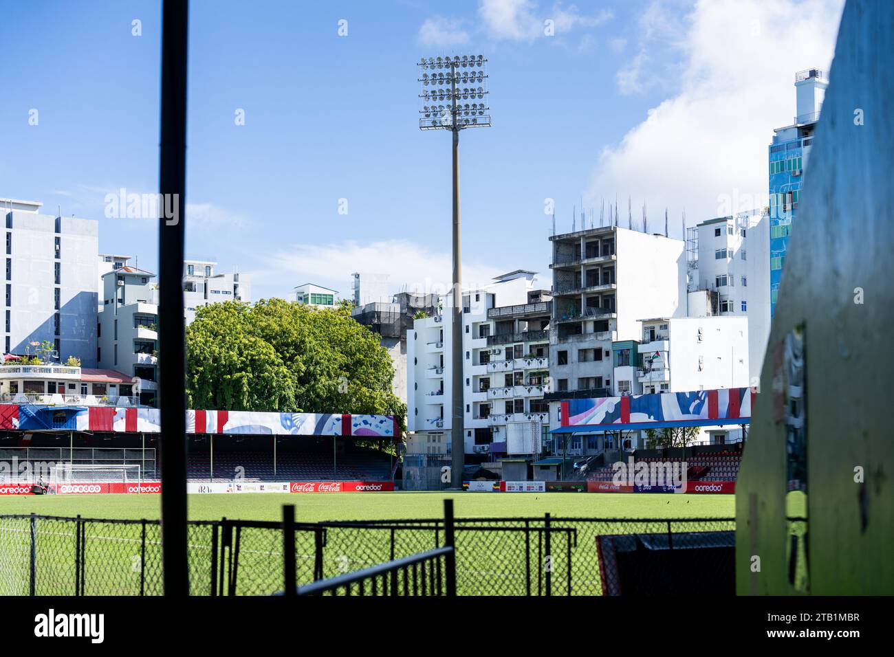 Maldives. 04th Dec, 2023. A general view of the National Stadium in ...