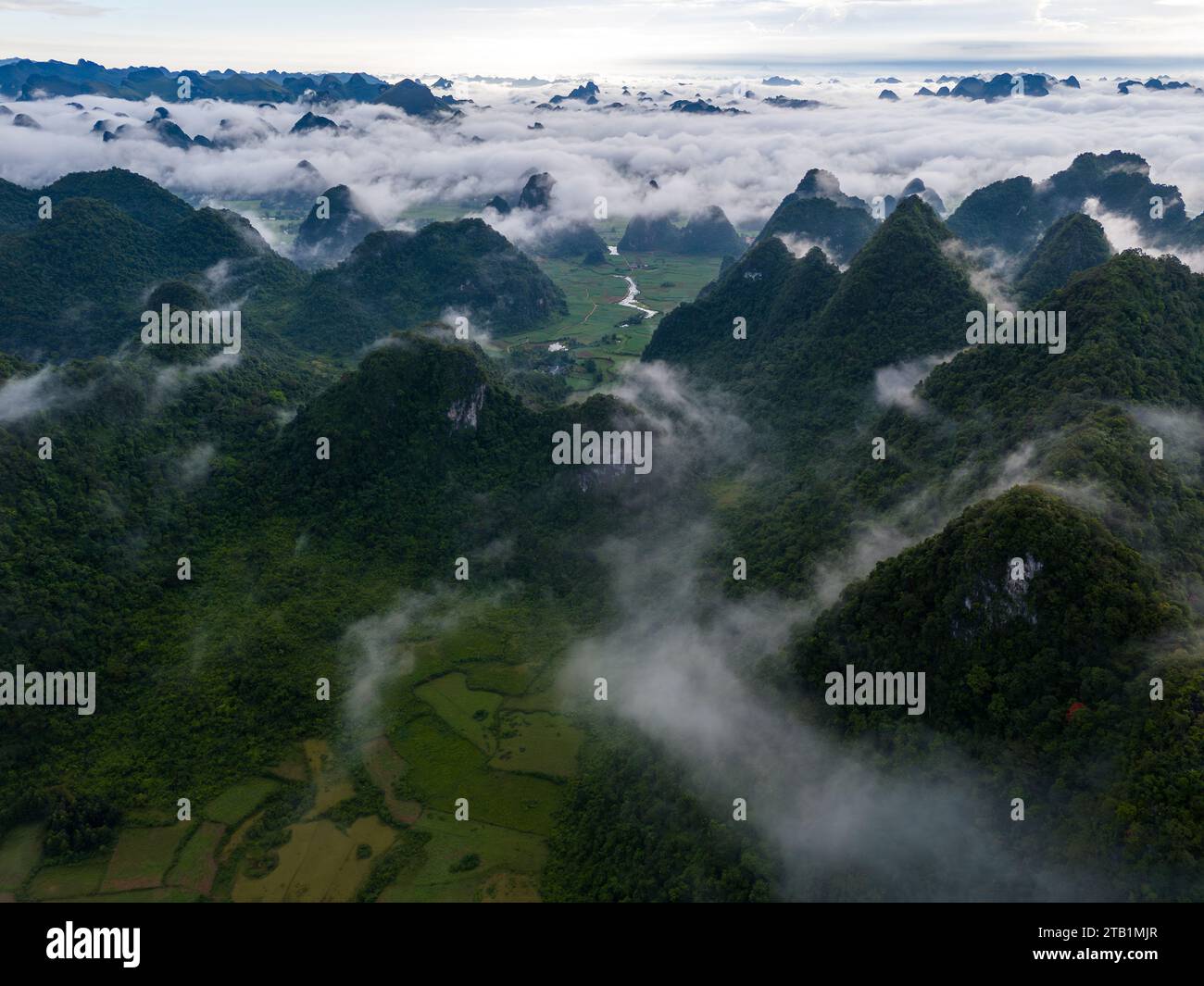 Aerial landscape in Phong Nam valley, an extreme scenery landscape at ...