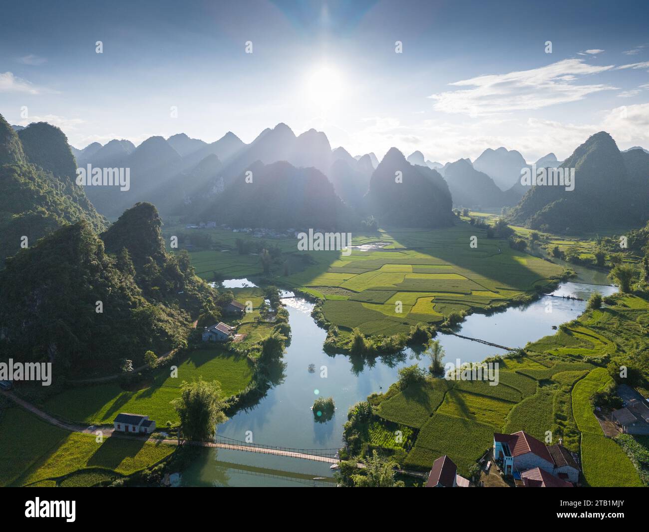 Aerial landscape in Phong Nam valley, an extreme scenery landscape at ...