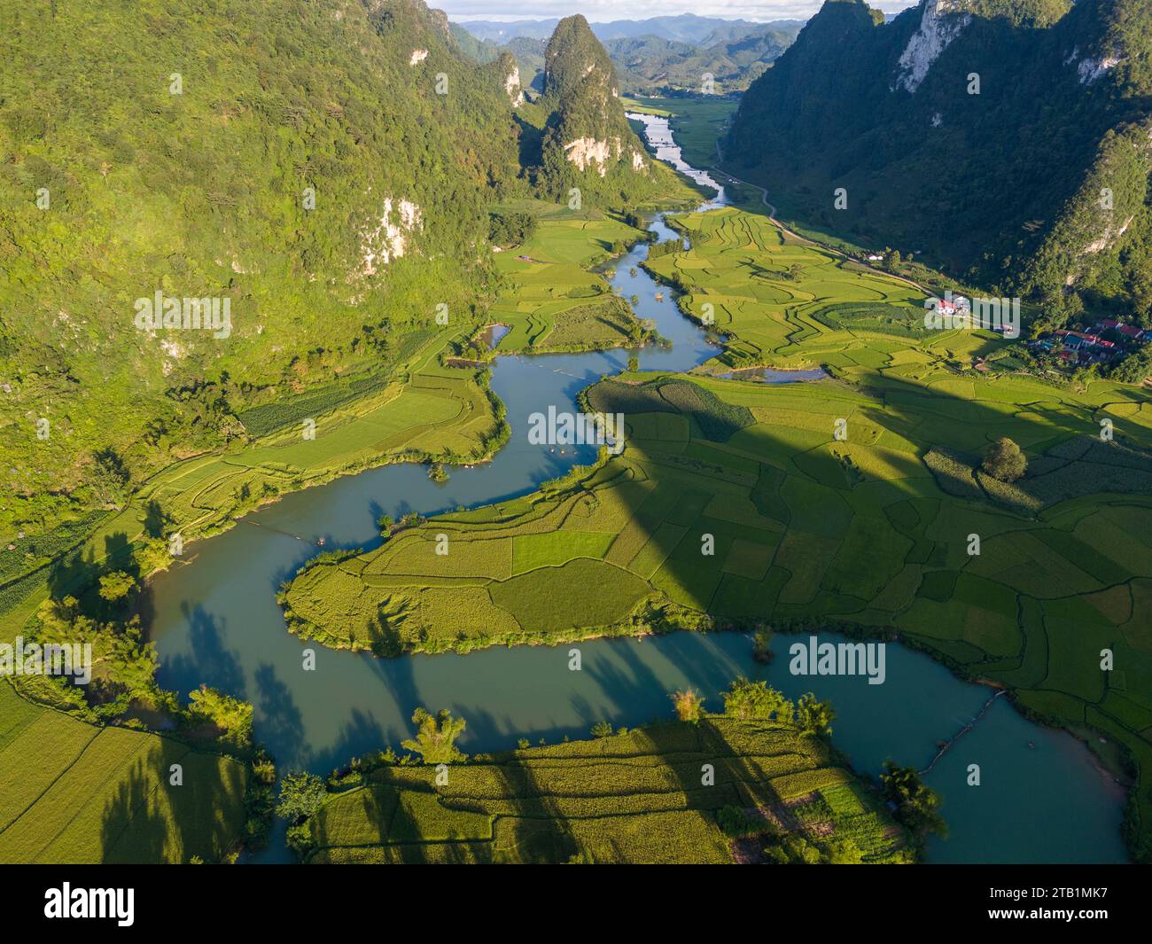 Aerial landscape in Phong Nam valley, an extreme scenery landscape at ...