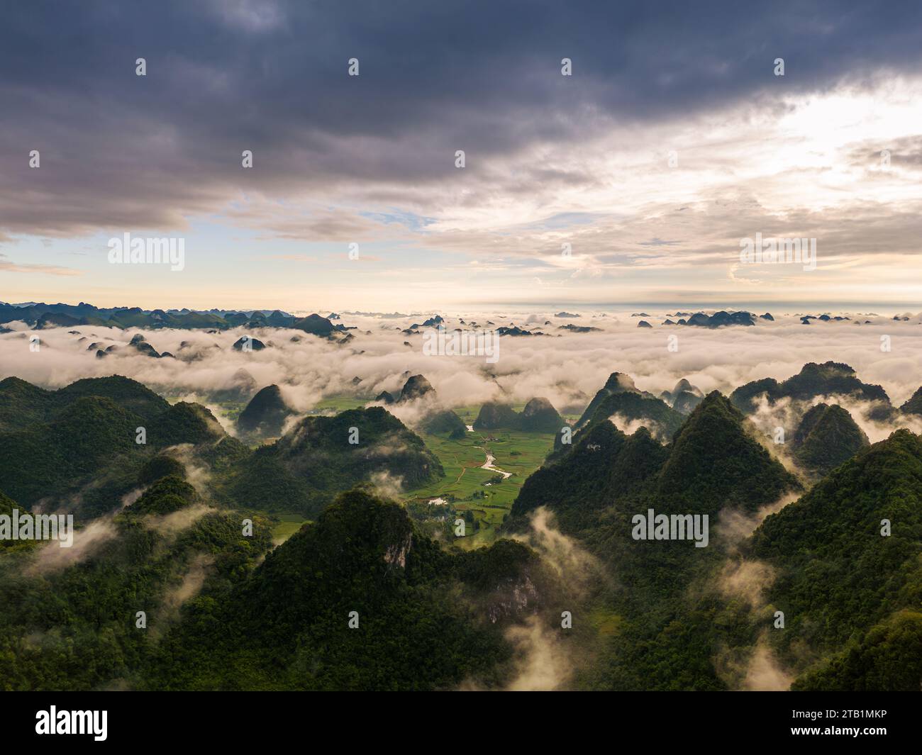 Aerial landscape in Phong Nam valley, an extreme scenery landscape at ...